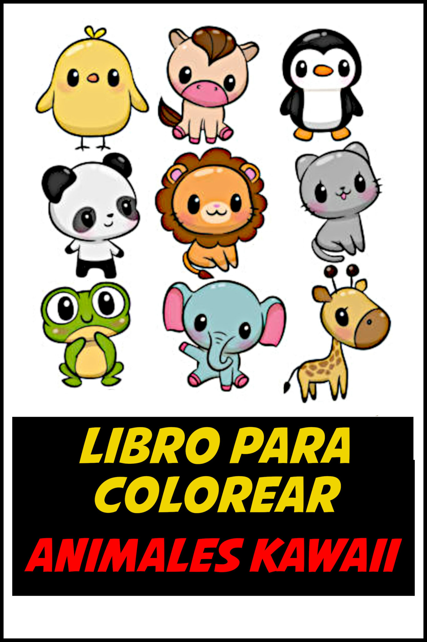 Dibujos Kawaii Animales : 20 Imágenes para imprimir y colorear