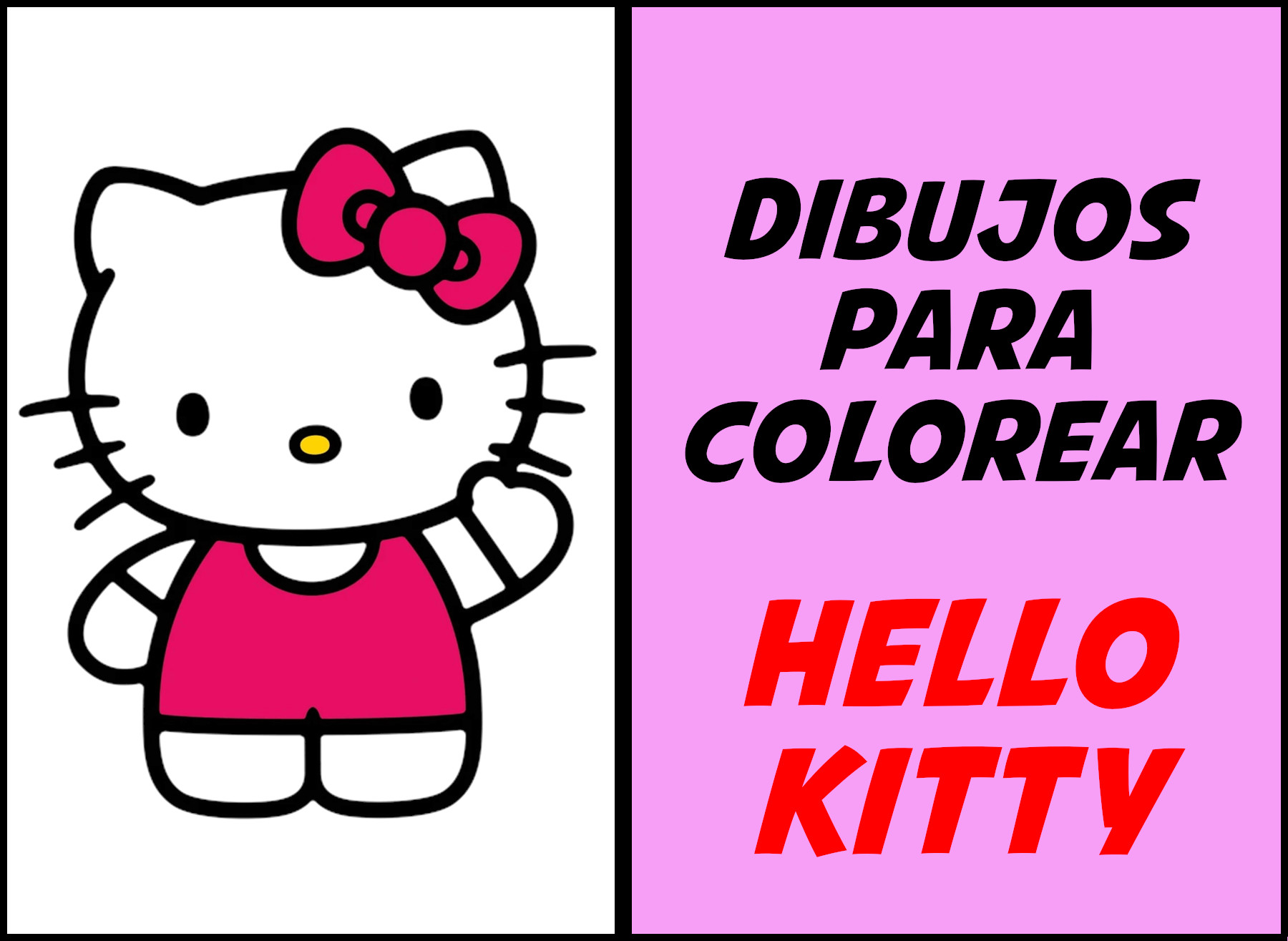 Hello Kitty Para Colorear 27 Dibujos Para Imprimir