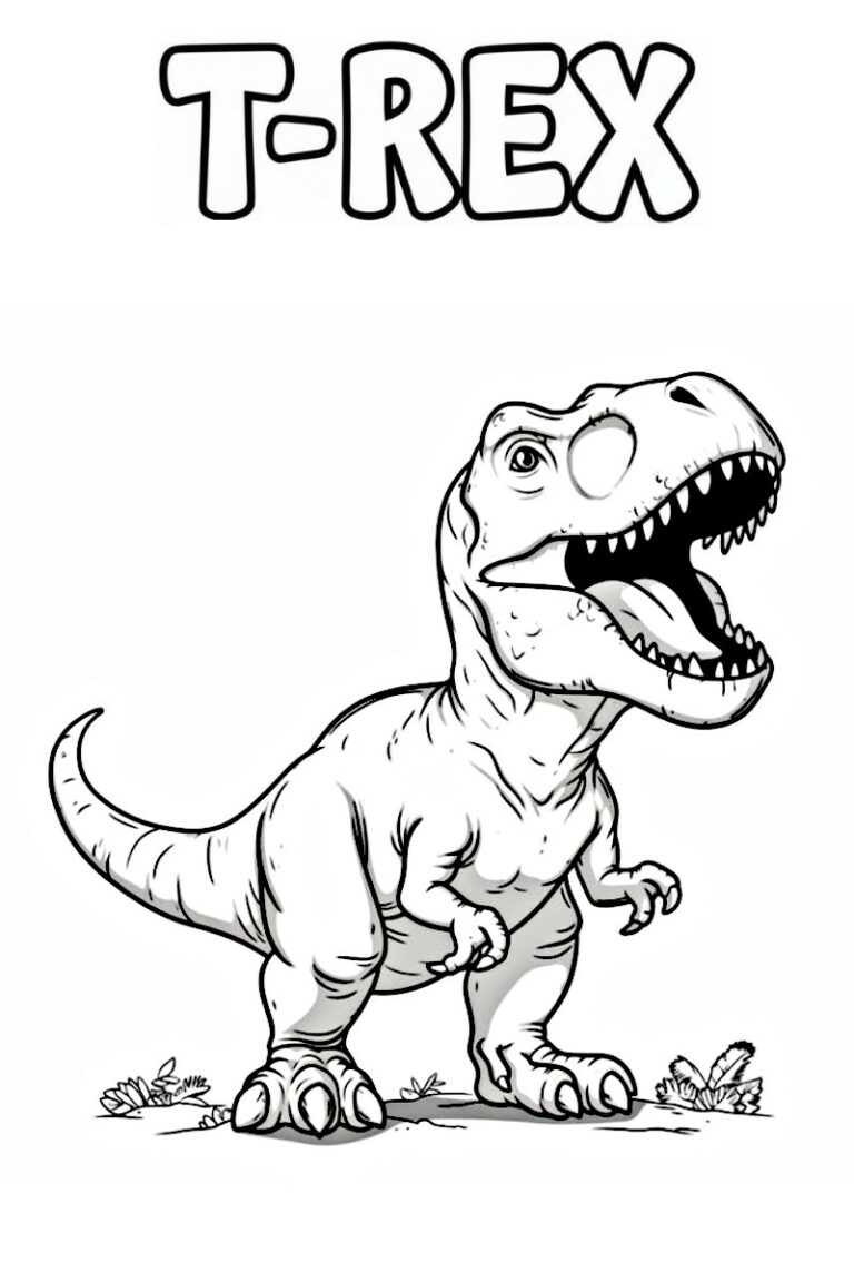 T Rex para Colorear